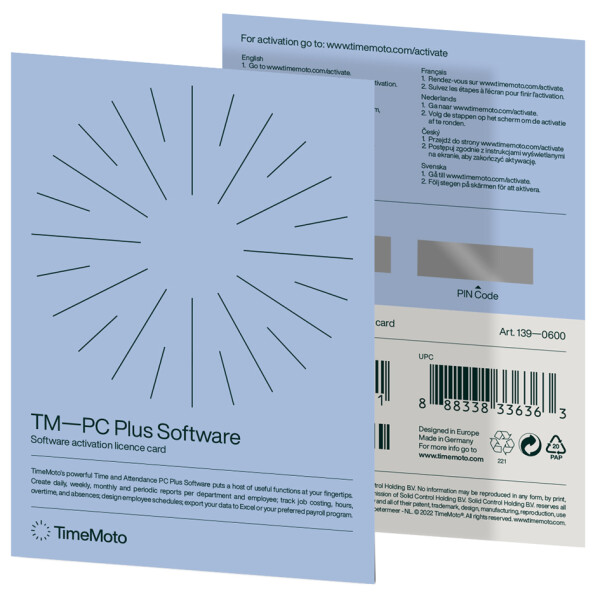 TimeMoto TM-PC Plus Software für Zeiterfassungssysteme | Kopierpapier.de