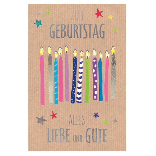 SUSY CARD Mini-Grußkarte "Kerzen" | Kopierpapier.de
