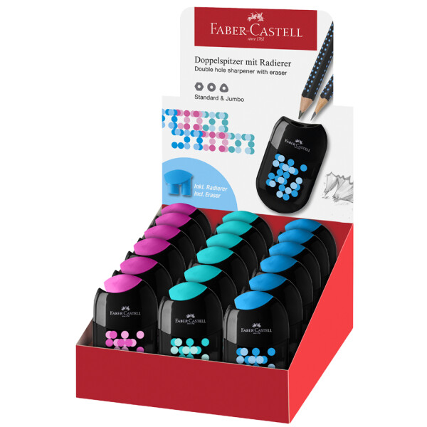 FABER-CASTELL Doppelspitzdose TWO TONE, im Display | Kopierpapier.de