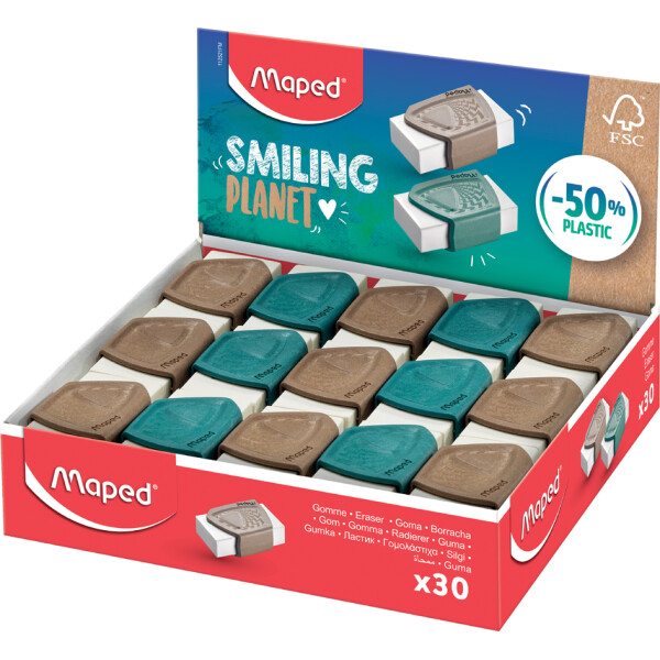 Maped Radierer Precision SMILING PLANET, 30er Display | Kopierpapier.de