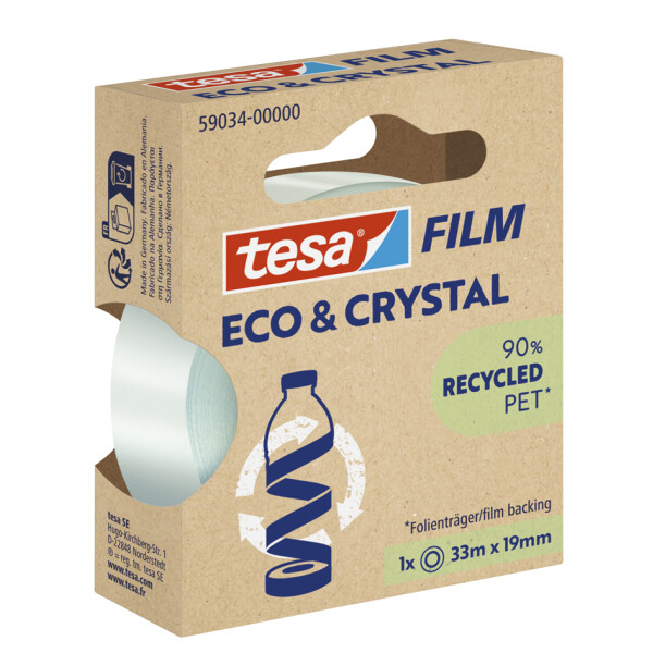 tesa Film ECO & CRYSTAL, transparent, 19 mm x 33 m | kopierpapier.de