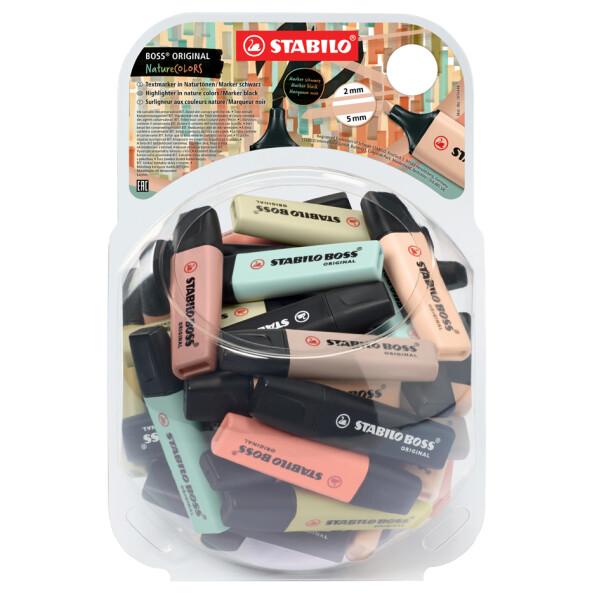 STABILO Textmarker BOSS ORIGINAL NatureCOLORS, 60er Display