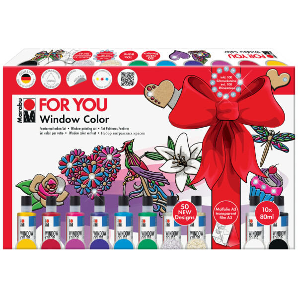 Marabu Window Color "fun & fancy", Set FOR YOU | Kopierpapier.de