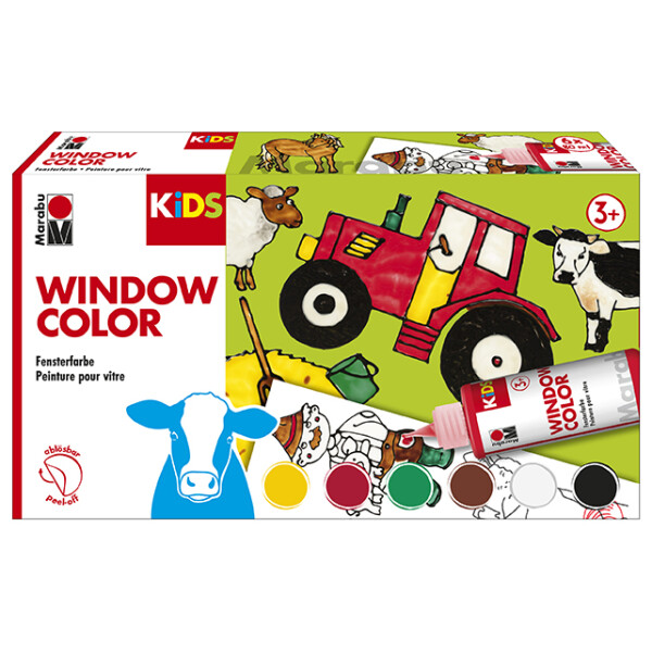 Marabu KiDS Window Color-Set "BAUERNHOF", 6 x 80 ml | kopierpapier.de