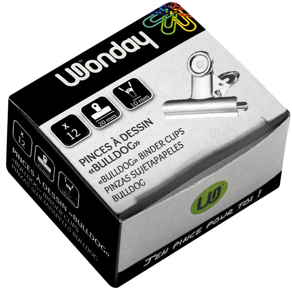 Wonday Briefklemmer aus Metall, Farbe: nickel, Breite: 30 mm