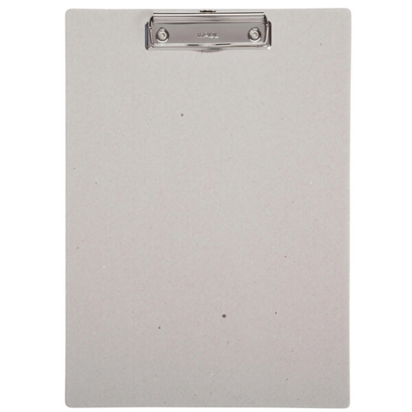 MAUL Klemmbrett, Pappe mit Bügelklemme, DIN A4, natur-grau