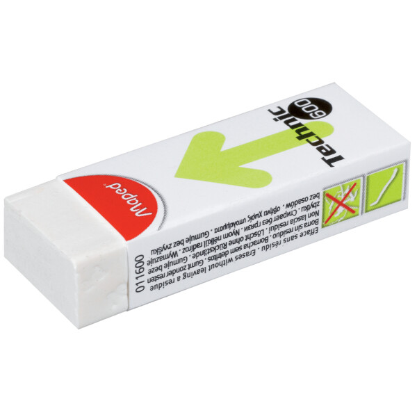 Maped Kunststoff-Radierer Technic 600, weiß | Kopierpapier.de